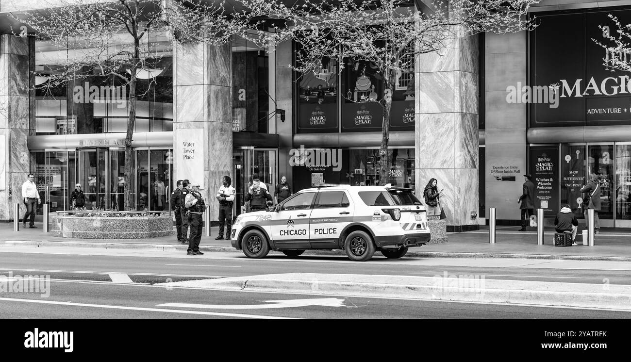 Chicago, USA - April 27, 2023: Chicago Police Department car side view ...