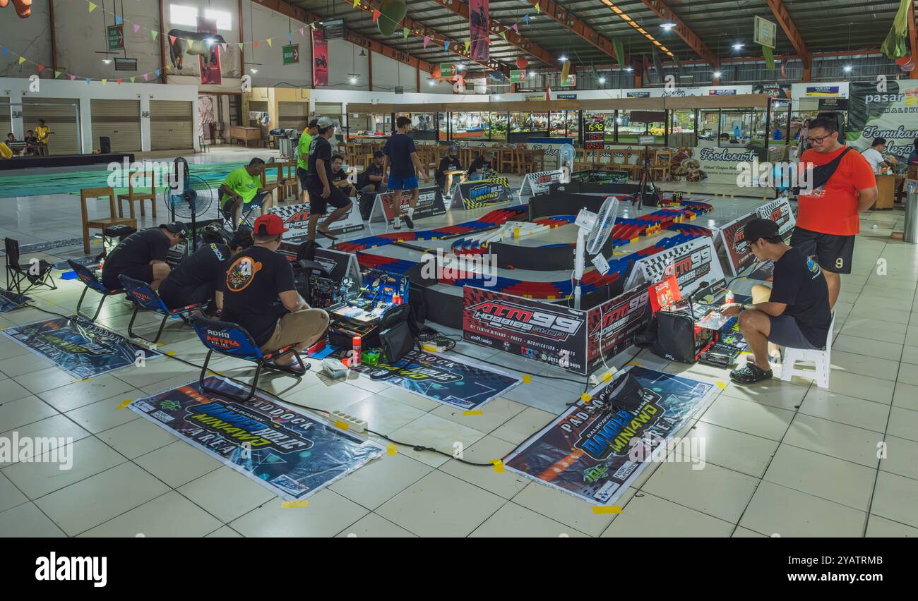 Balikpapan, Indonesia - August 10th, 2024. A Mini 4WD racing event ...