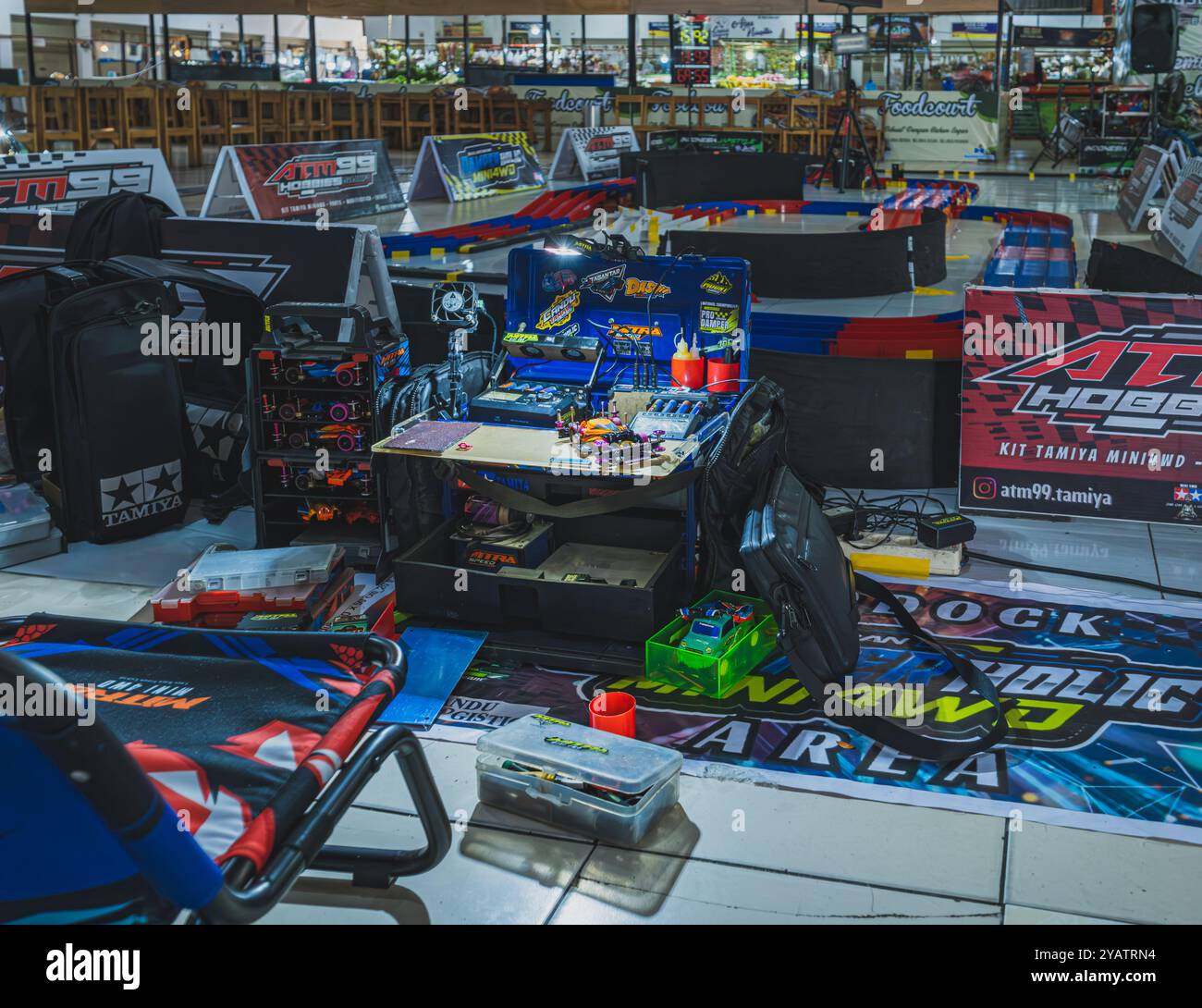 Balikpapan, Indonesia - August 10th, 2024. A Mini 4WD racing event in ...