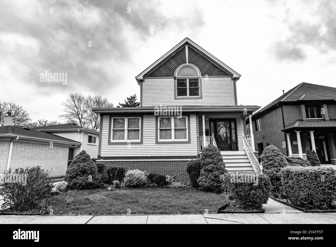 real estate. architectural house in suburban america. house apartment ...