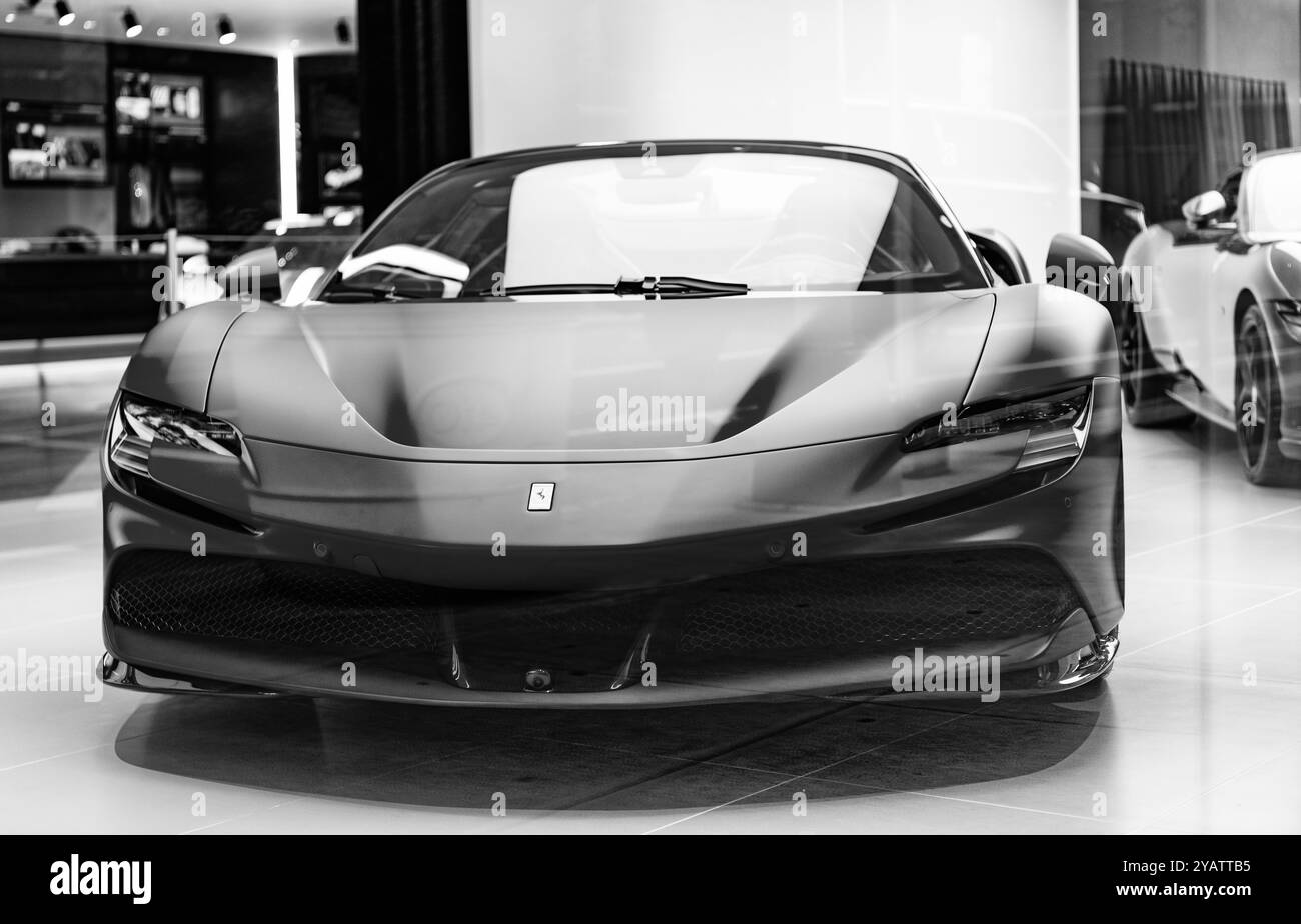 New York City, USA - August 09, 2023: Ferrari SF90 Stradale supercar ...