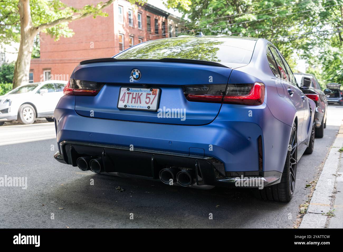 New York City, USA - May 25, 2024: 2022 BMW M3 Competition. BMW M3 ...