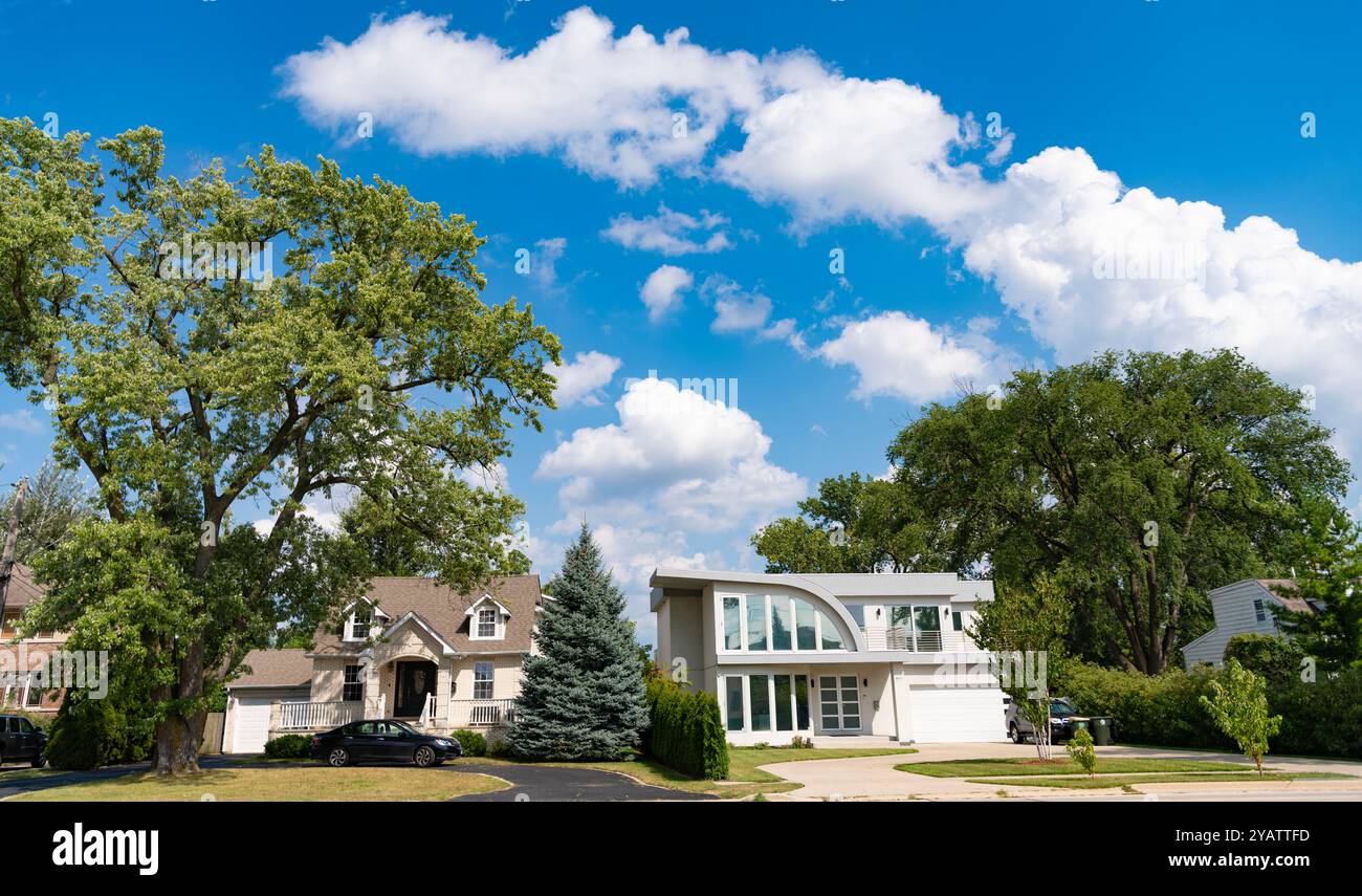 Residential neighborhood house in developed area. Property insurance ...