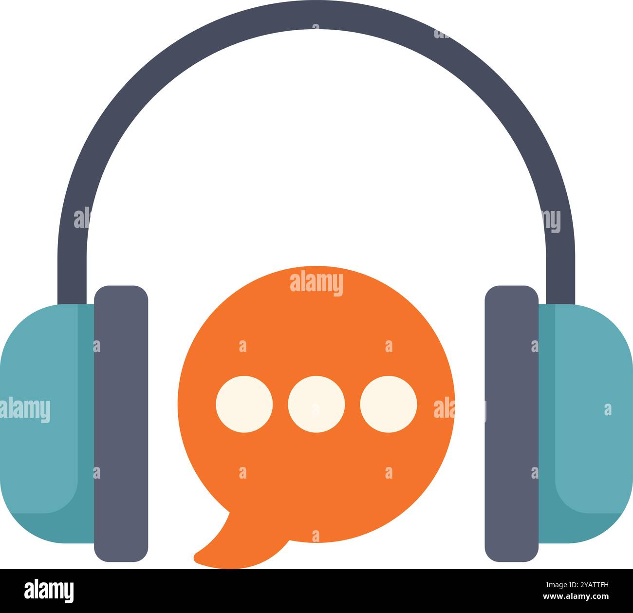 This icon shows headphones sending and receiving a message, perfect for ...