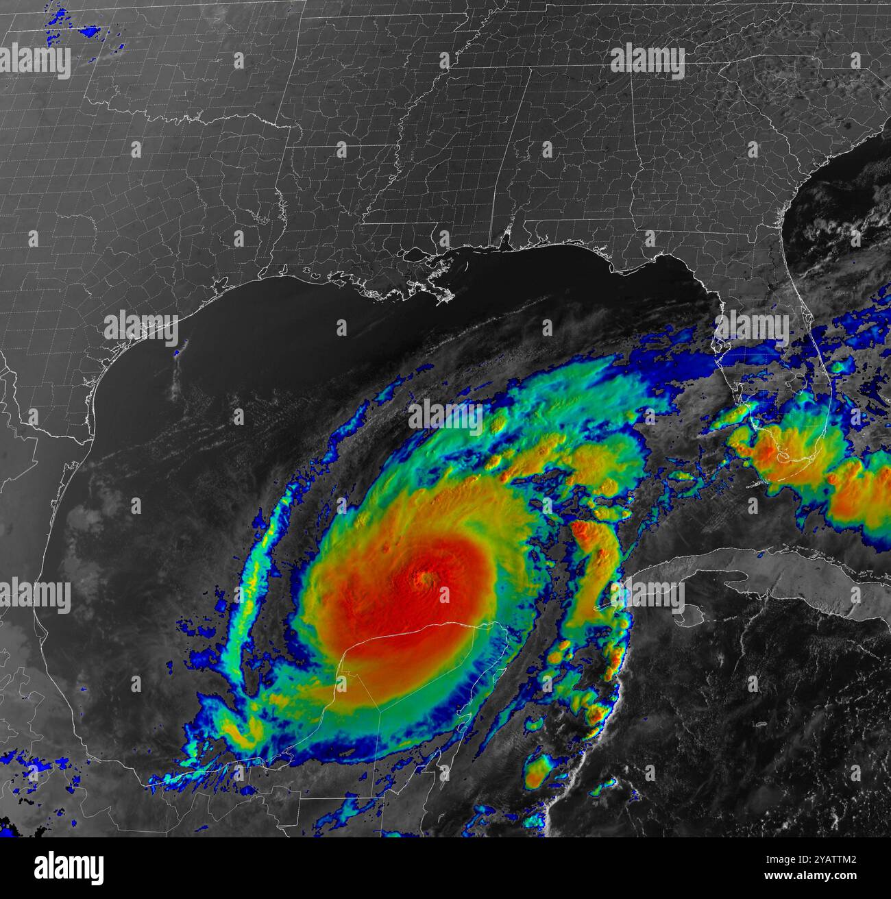 Hurricane Milton, 8th October 2024, satellite image Stock Photo - Alamy