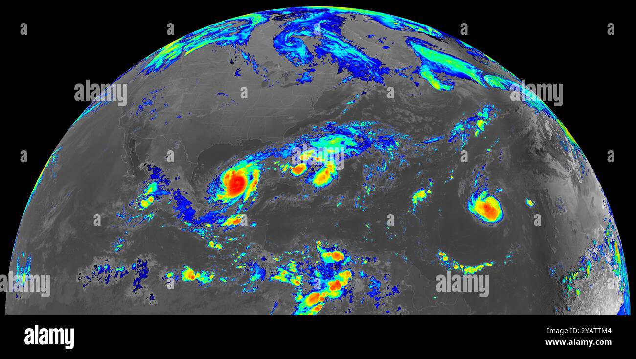 Hurricane Milton, 8th October 2024, satellite image Stock Photo - Alamy