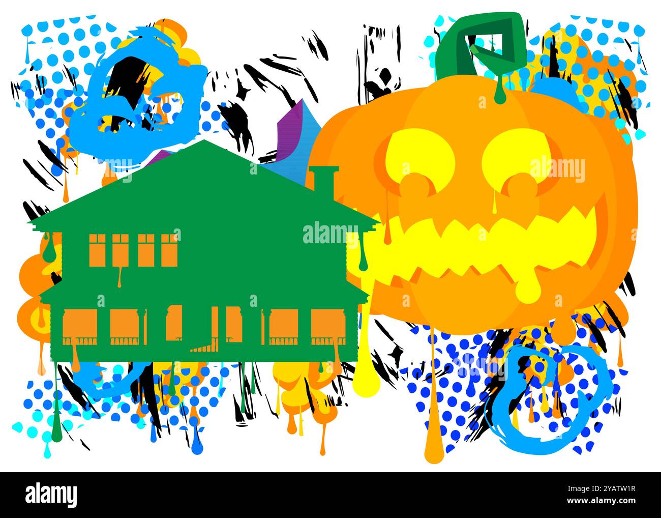 Graffiti vandalism in abandoned Stock Vector Images - Alamy