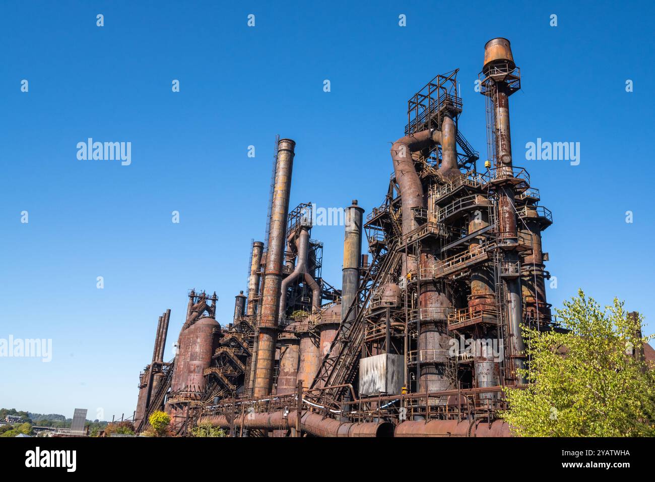 Old steel stacks Stock Photo - Alamy