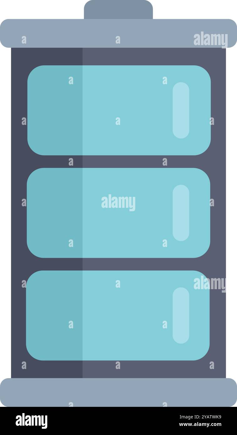Simple full battery indicator is isolated on a white background ...