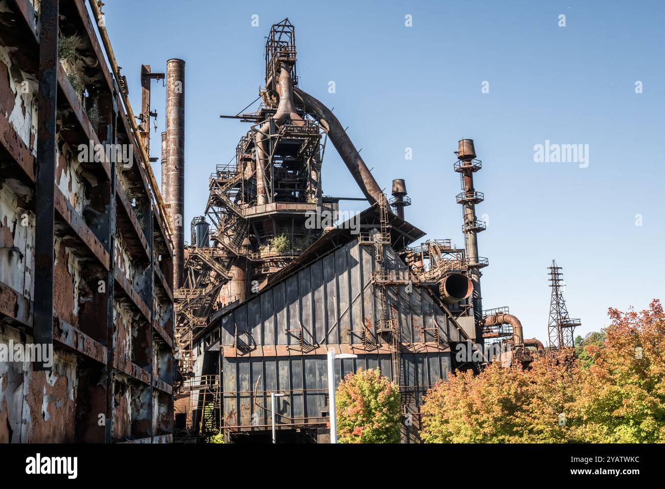 Old steel stacks Stock Photo - Alamy