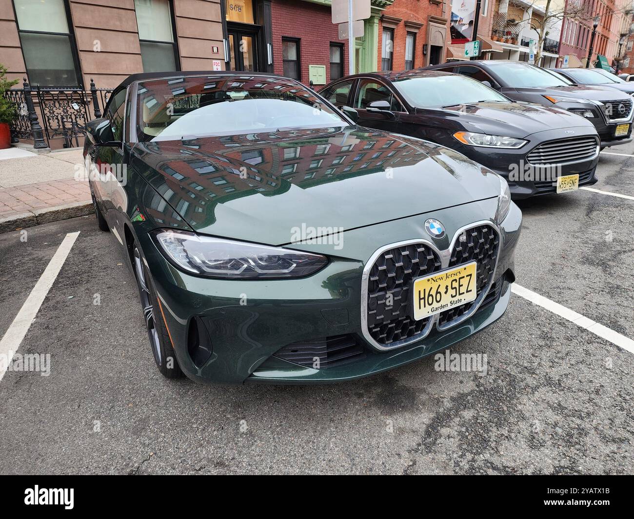 New York City, USA - March 10, 2024: BMW 4 convertible luxury car ...