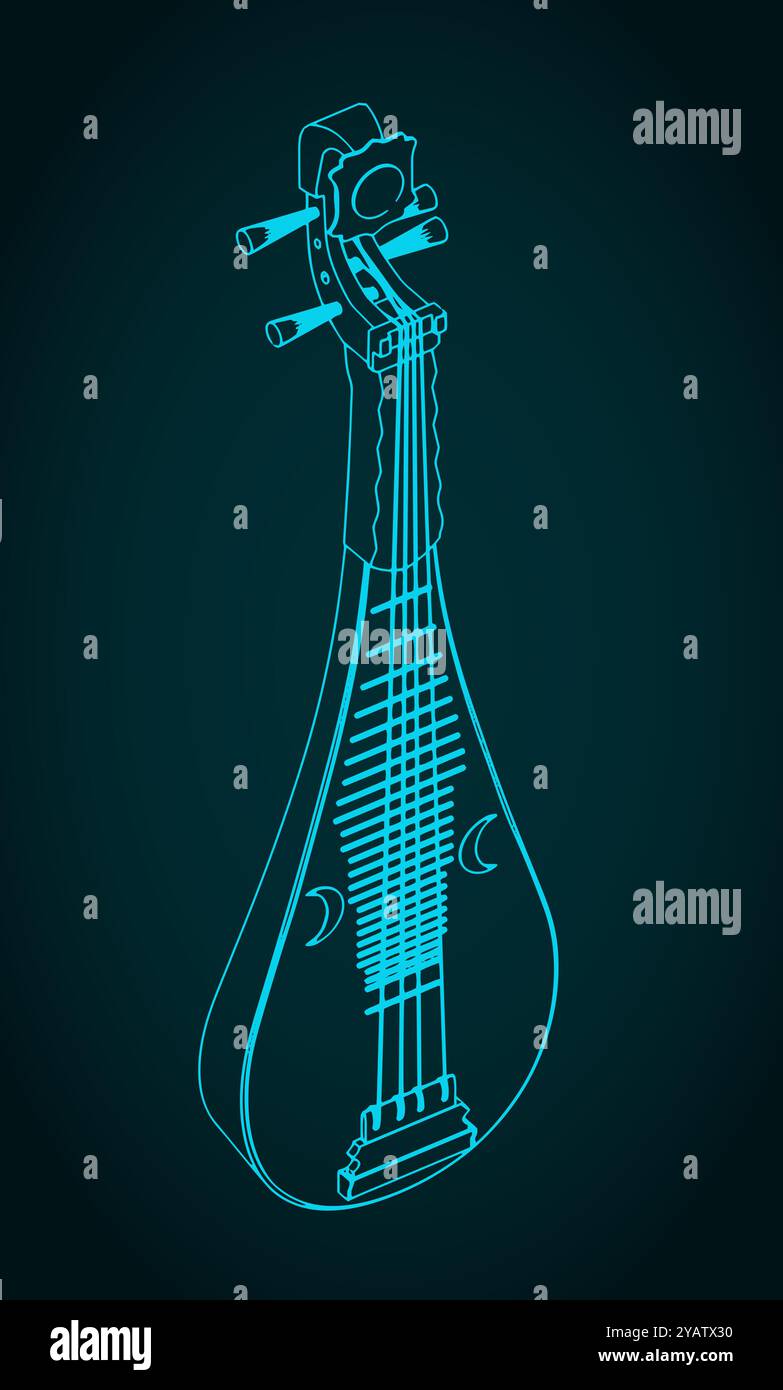 Ancient pipa instrument Stock Vector Images - Alamy