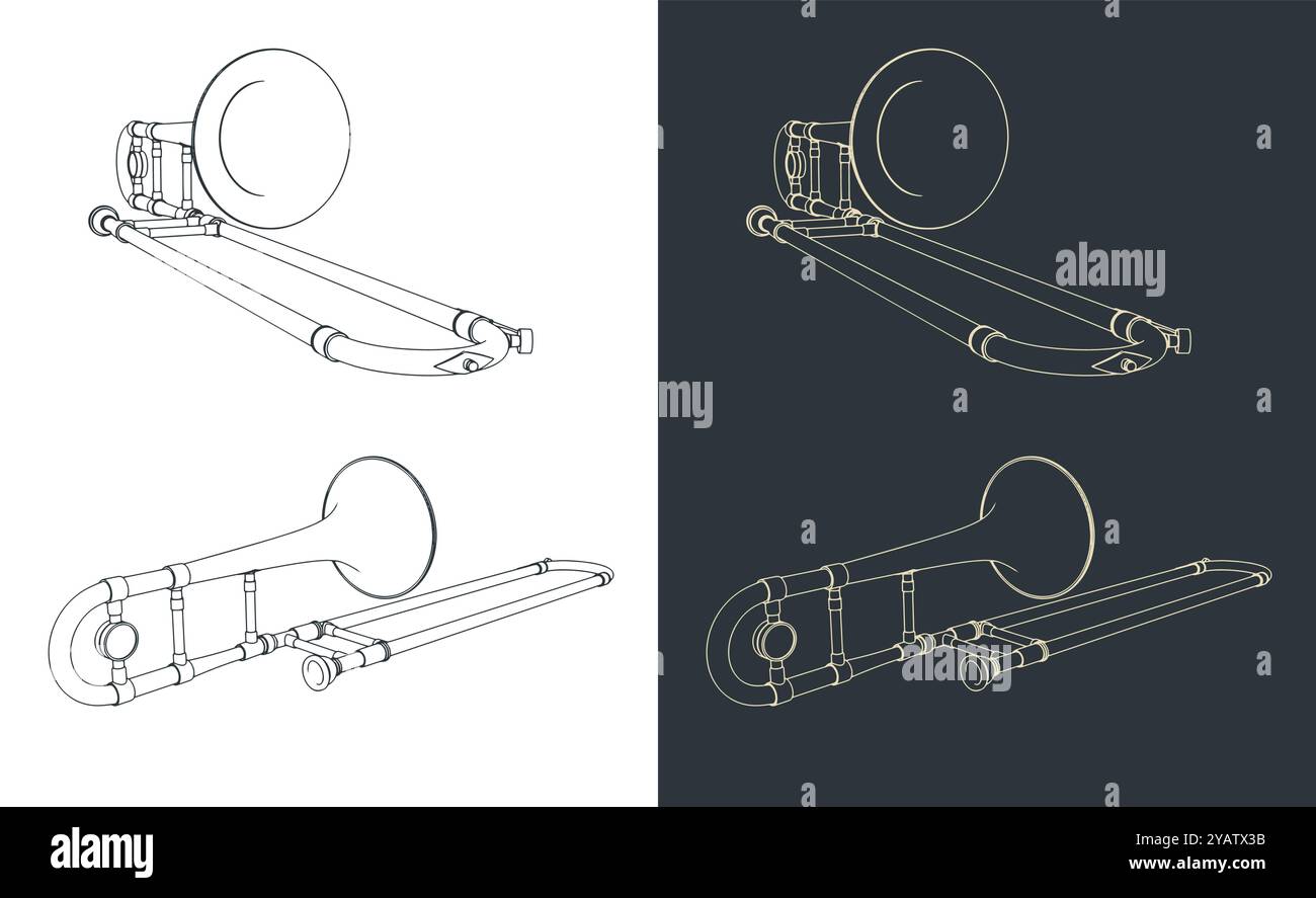 Brass instrument vector vectors Stock Vector Images - Alamy