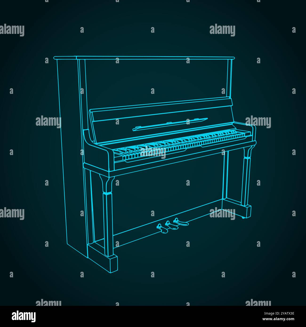 Stylized vector illustration of piano Stock Vector Image & Art - Alamy