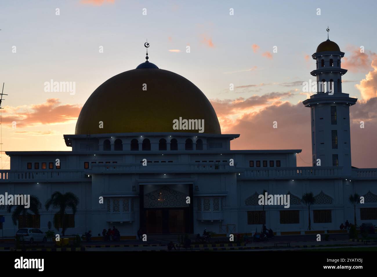 Mosque with interesting architecture, sky background Stock Photo - Alamy