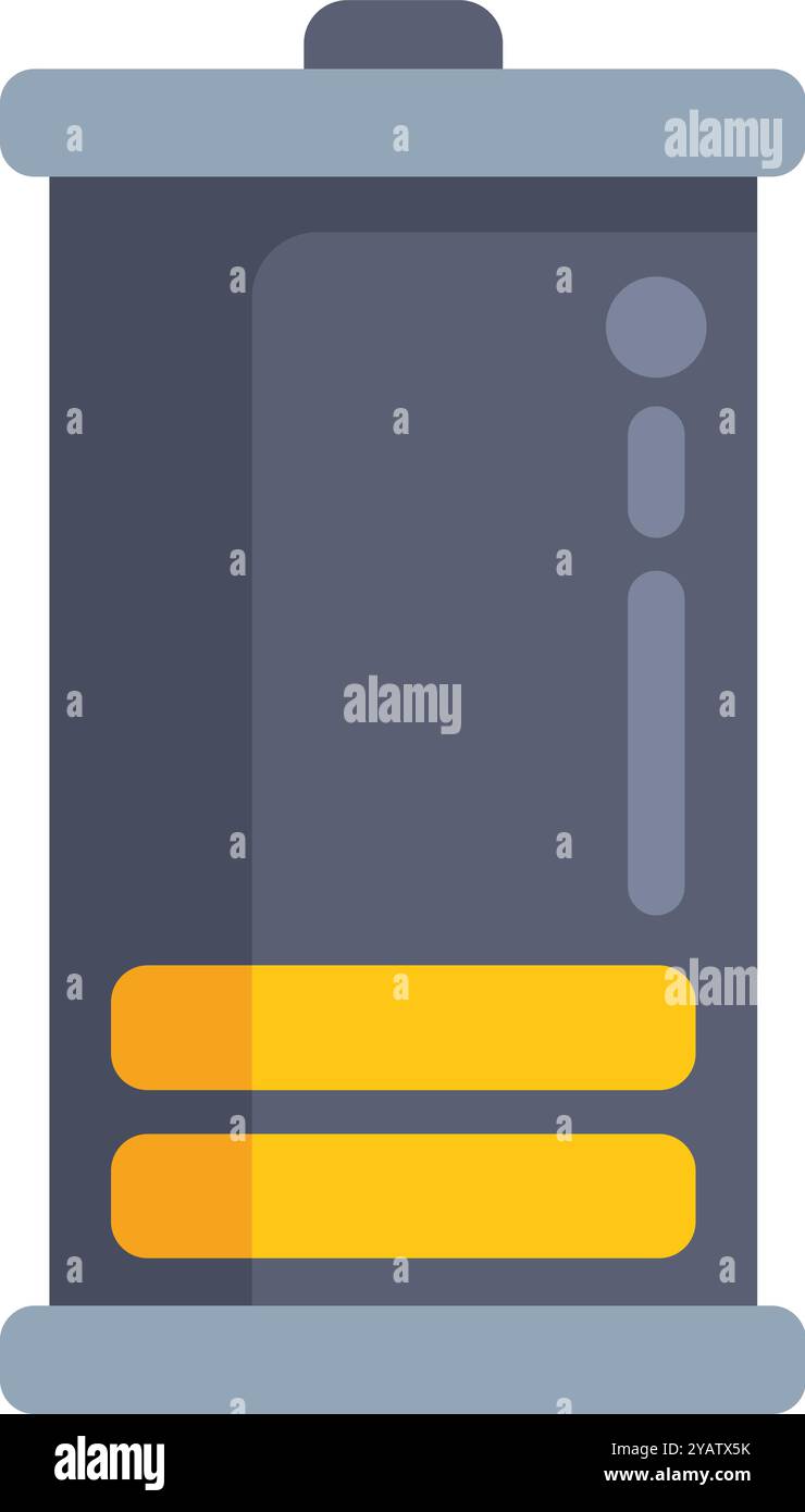 Battery icon with two bars of charge remaining, indicating a medium ...