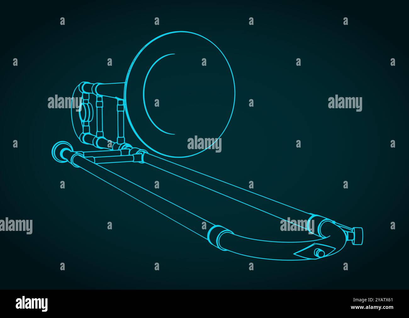 Stylized vector illustration of a trombone Stock Vector Image & Art - Alamy