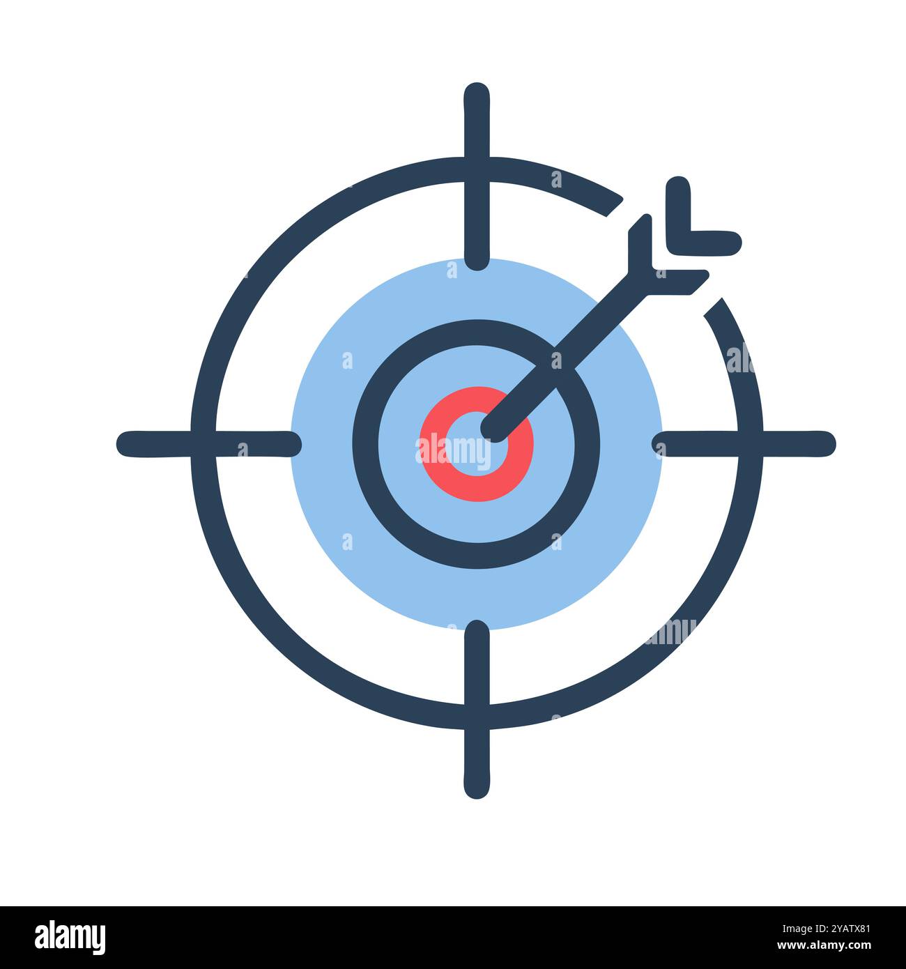 Target goal achievement vector Cut Out Stock Images & Pictures - Alamy