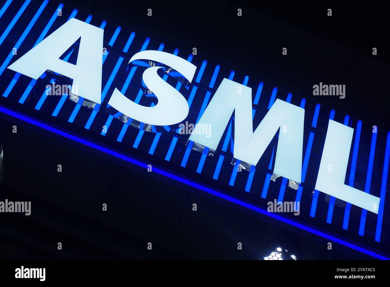 SHANGHAI, CHINA - NOVEMBER 6, 2023 - Visitors visit the stand of ASML at the 5th CIIE in ...