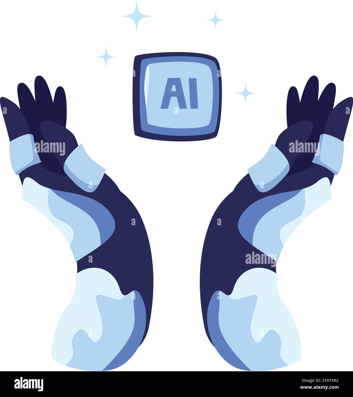 artificial intelligence hands technology Stock Vector Image & Art - Alamy