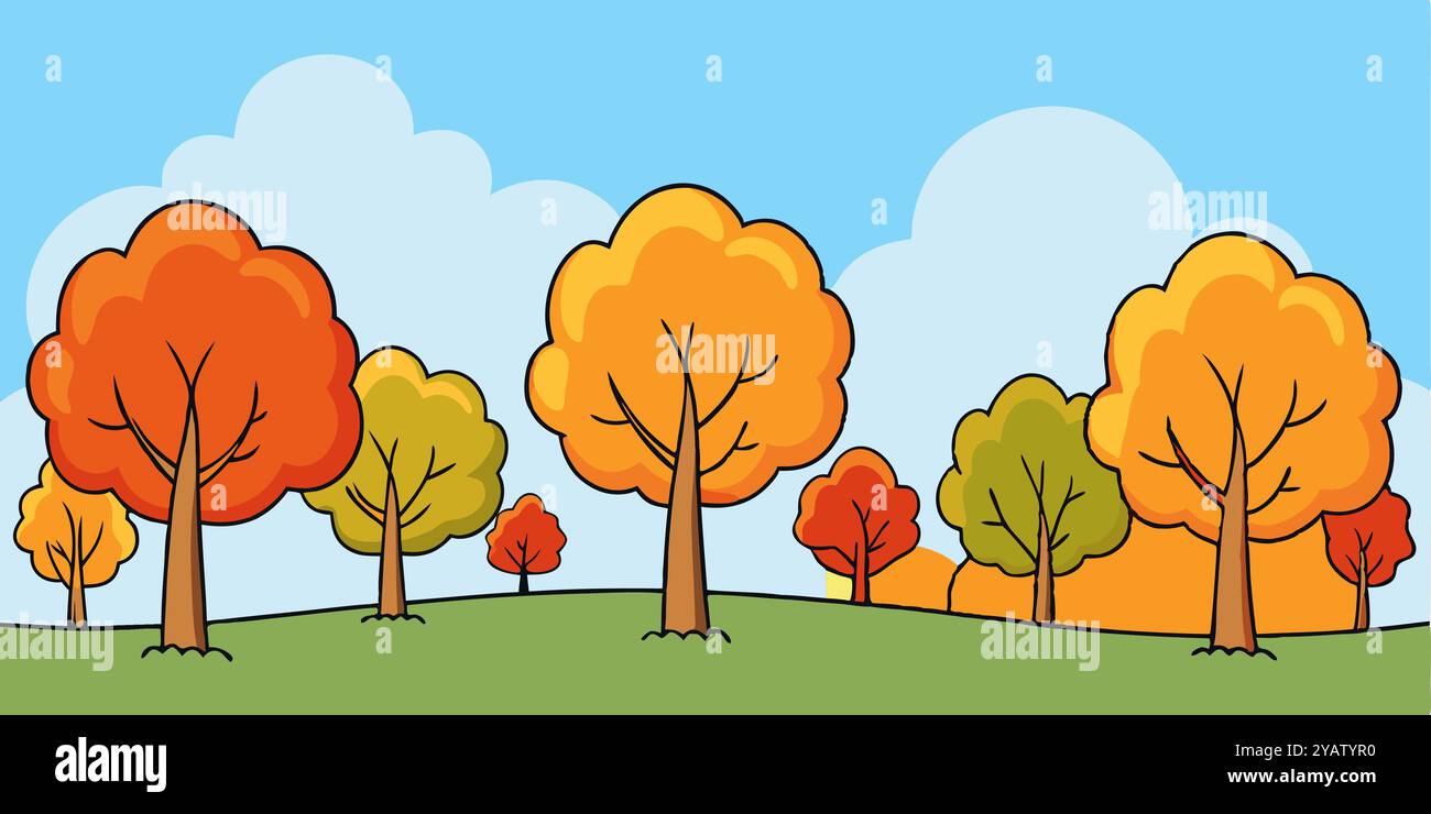 Cartoon trees hi-res stock photography and images - Alamy