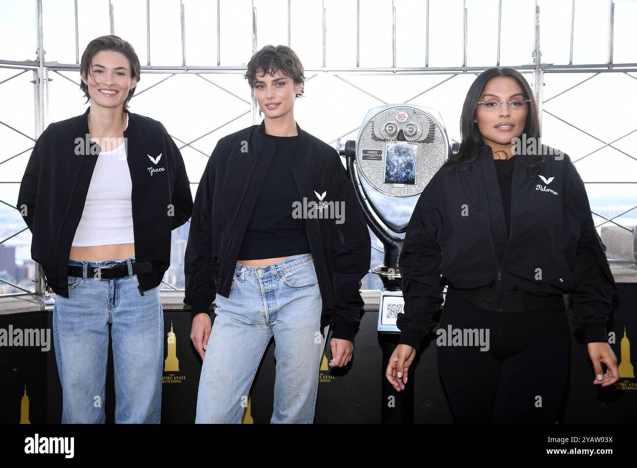 New York, USA. 08th Oct, 2024. (L-R) Models Grace Elizabeth Cabe ...