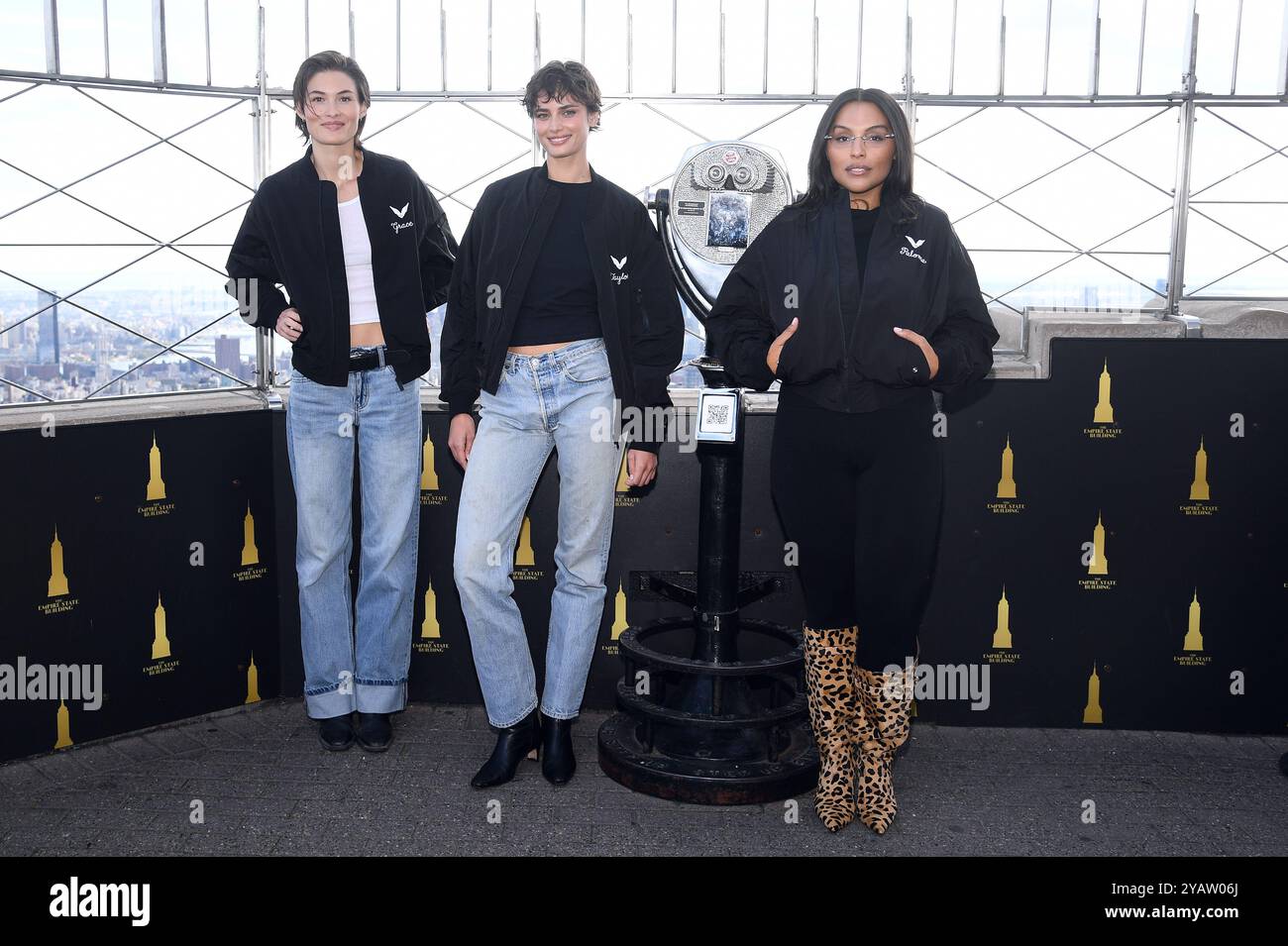 New York, USA. 08th Oct, 2024. (L-R) Models Grace Elizabeth Cabe ...