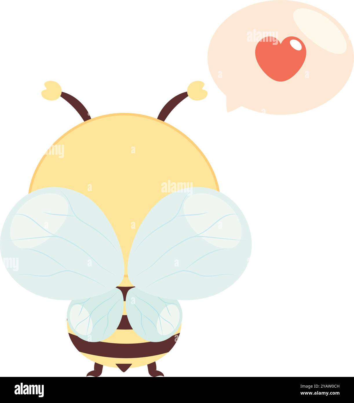 cartoon bee and heart love Stock Vector Image & Art - Alamy