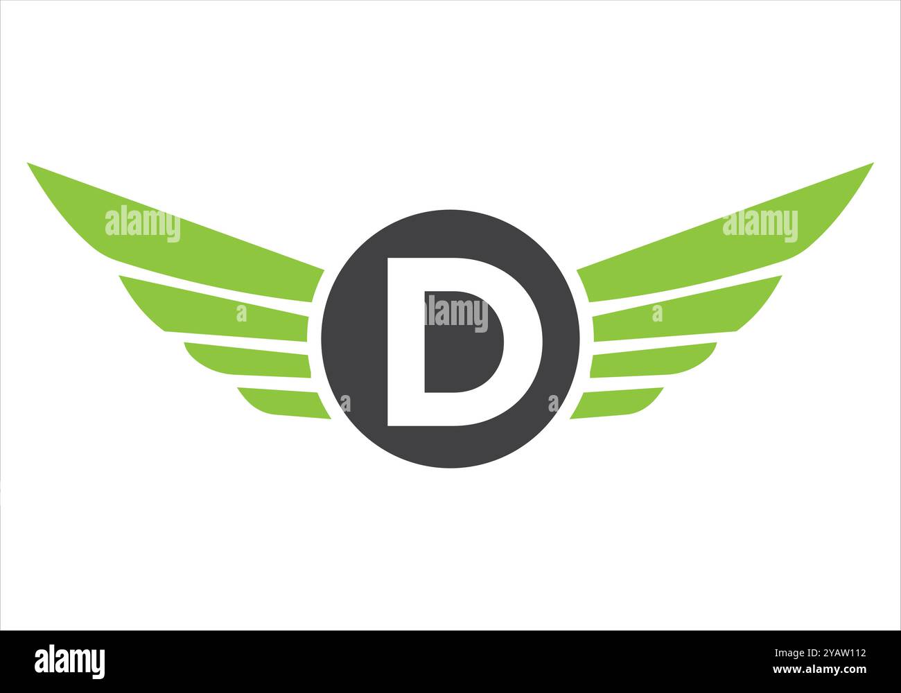 Letter D Transportation Logo Design. Wing Symbol For Freight Sign Stock ...