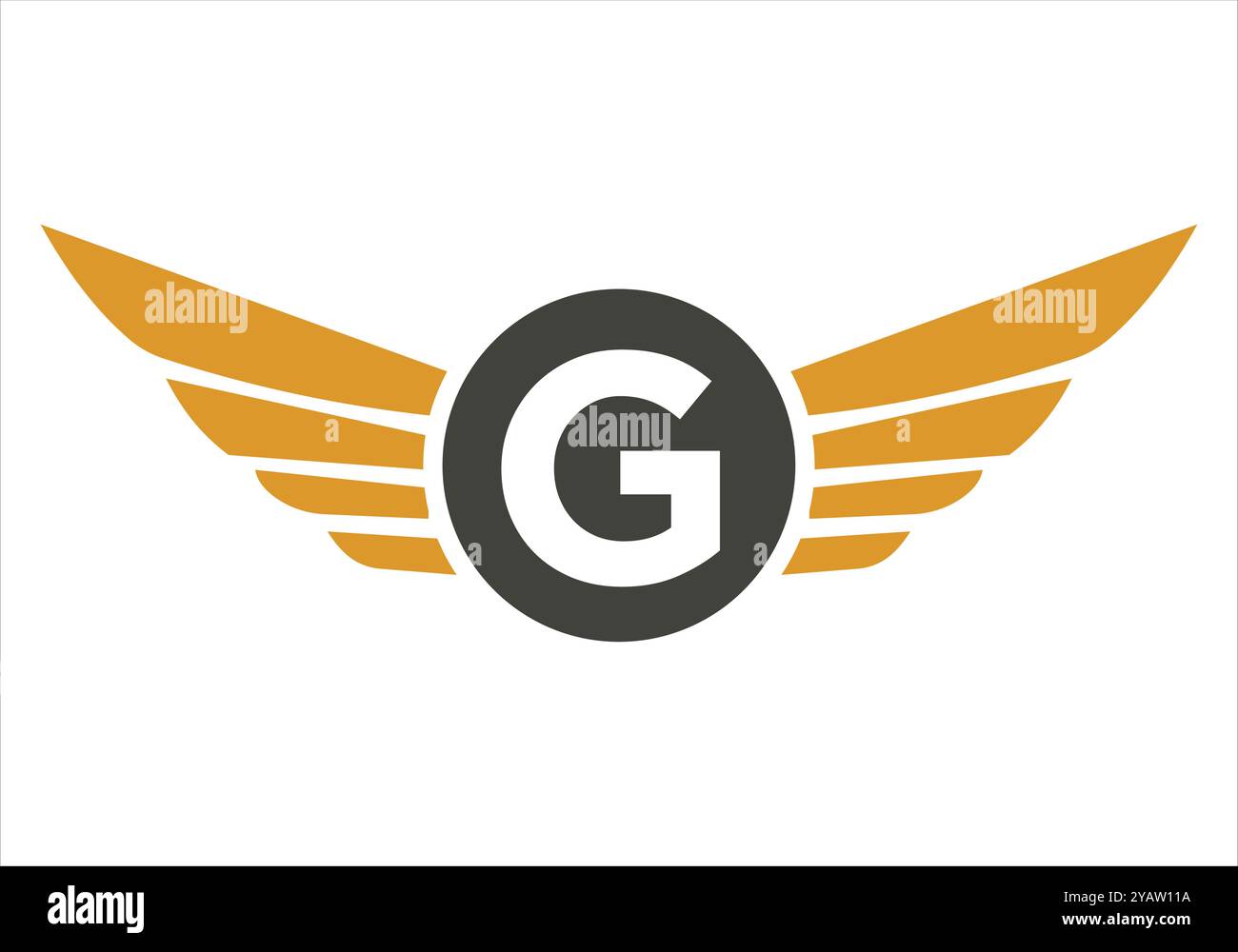 Letter G Transportation Logo Design. Wing Symbol For Freight Sign Stock ...
