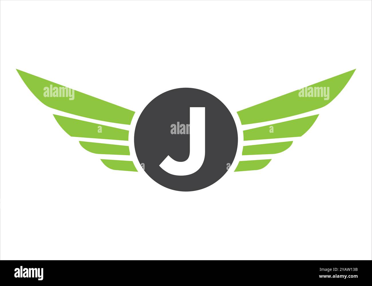 Letter J Transportation Logo Design. Wing Symbol For Freight Sign Stock ...