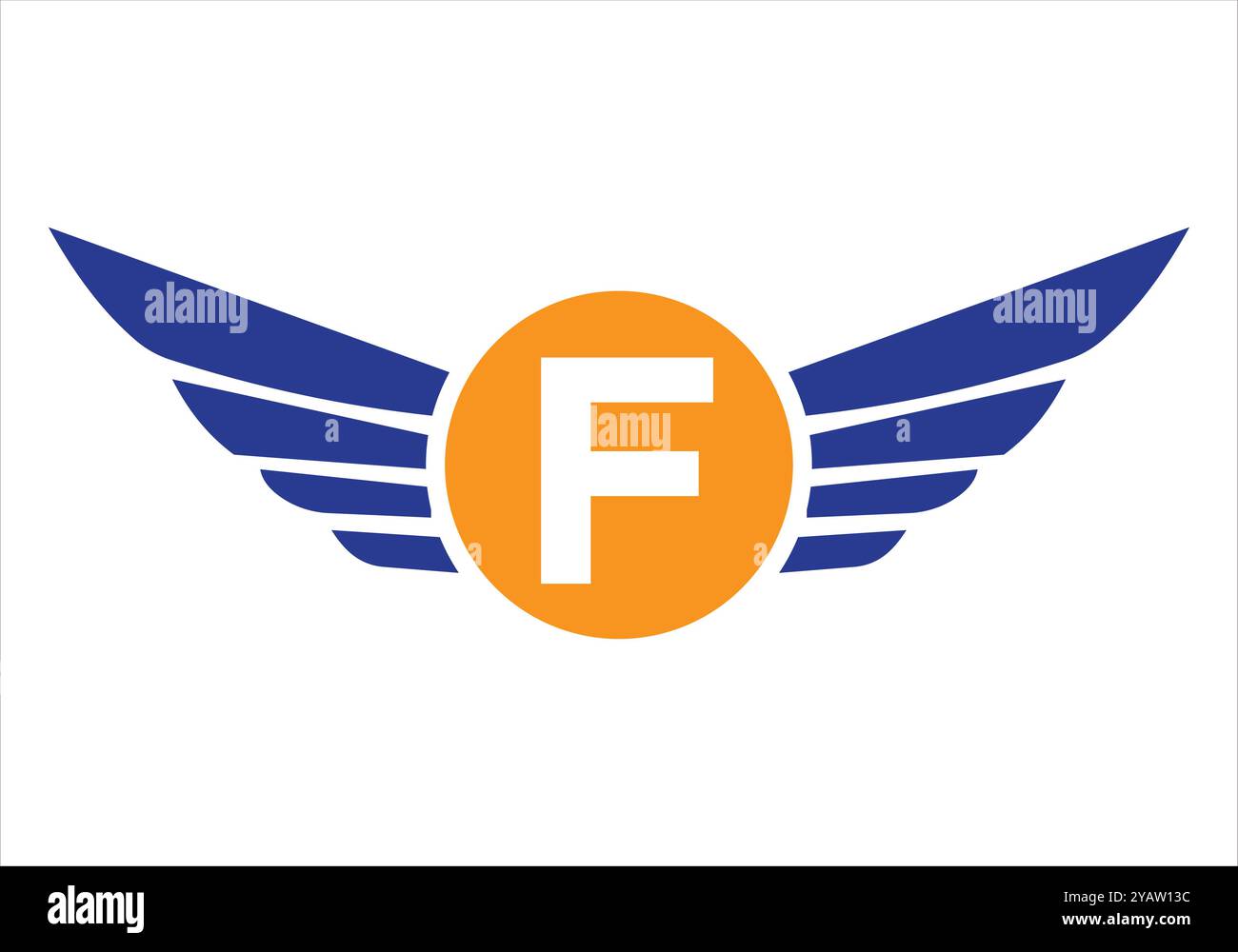 Letter F Transportation Logo Design. Wing Symbol For Freight Sign Stock ...