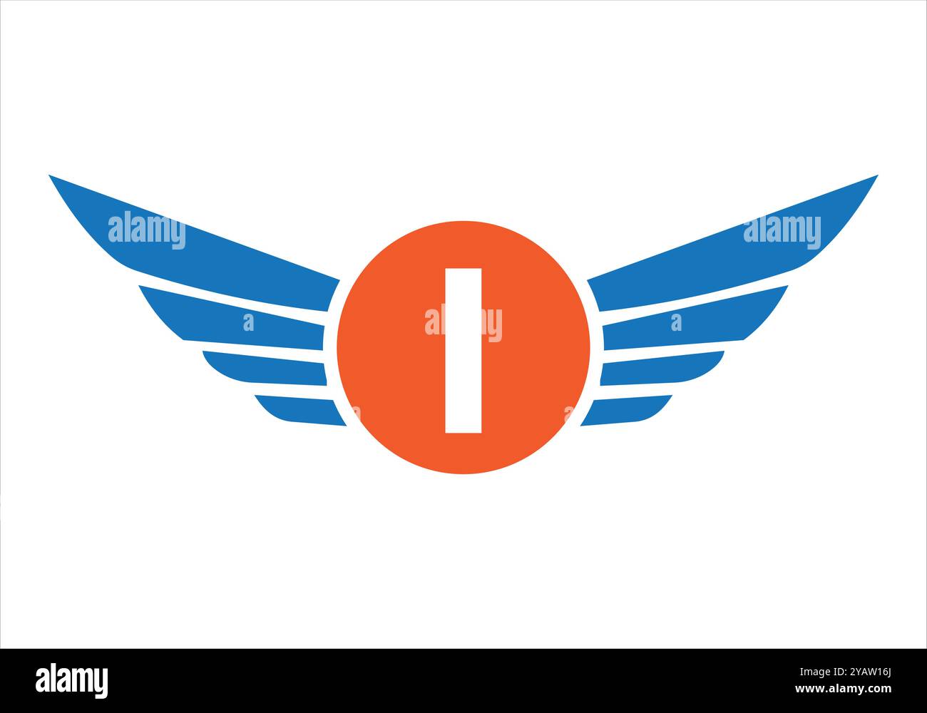 Letter I Transportation Logo Design. Wing Symbol For Freight Sign Stock ...