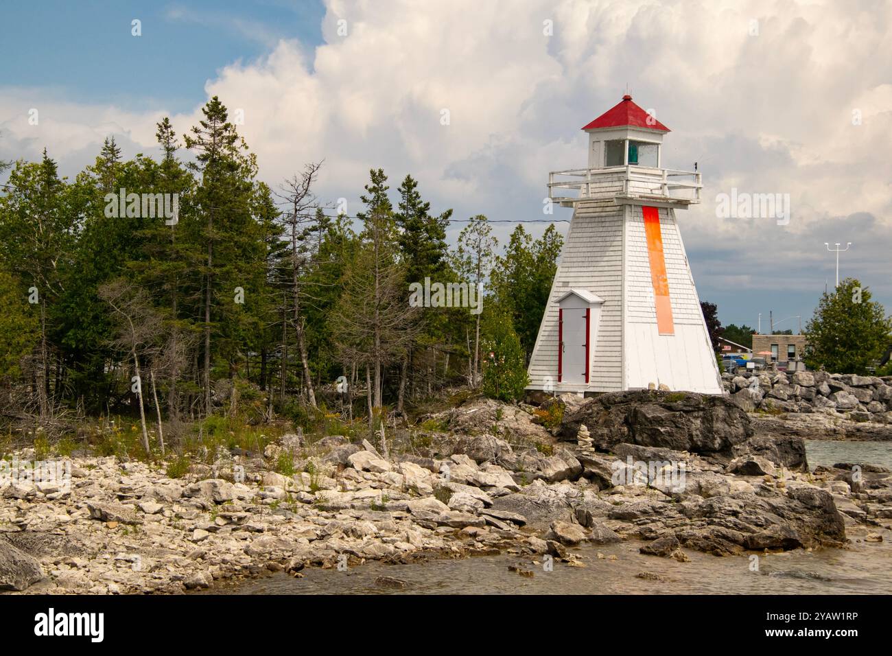 The lighthouse at South Baymouth, Manitoulin Island Stock Photo - Alamy
