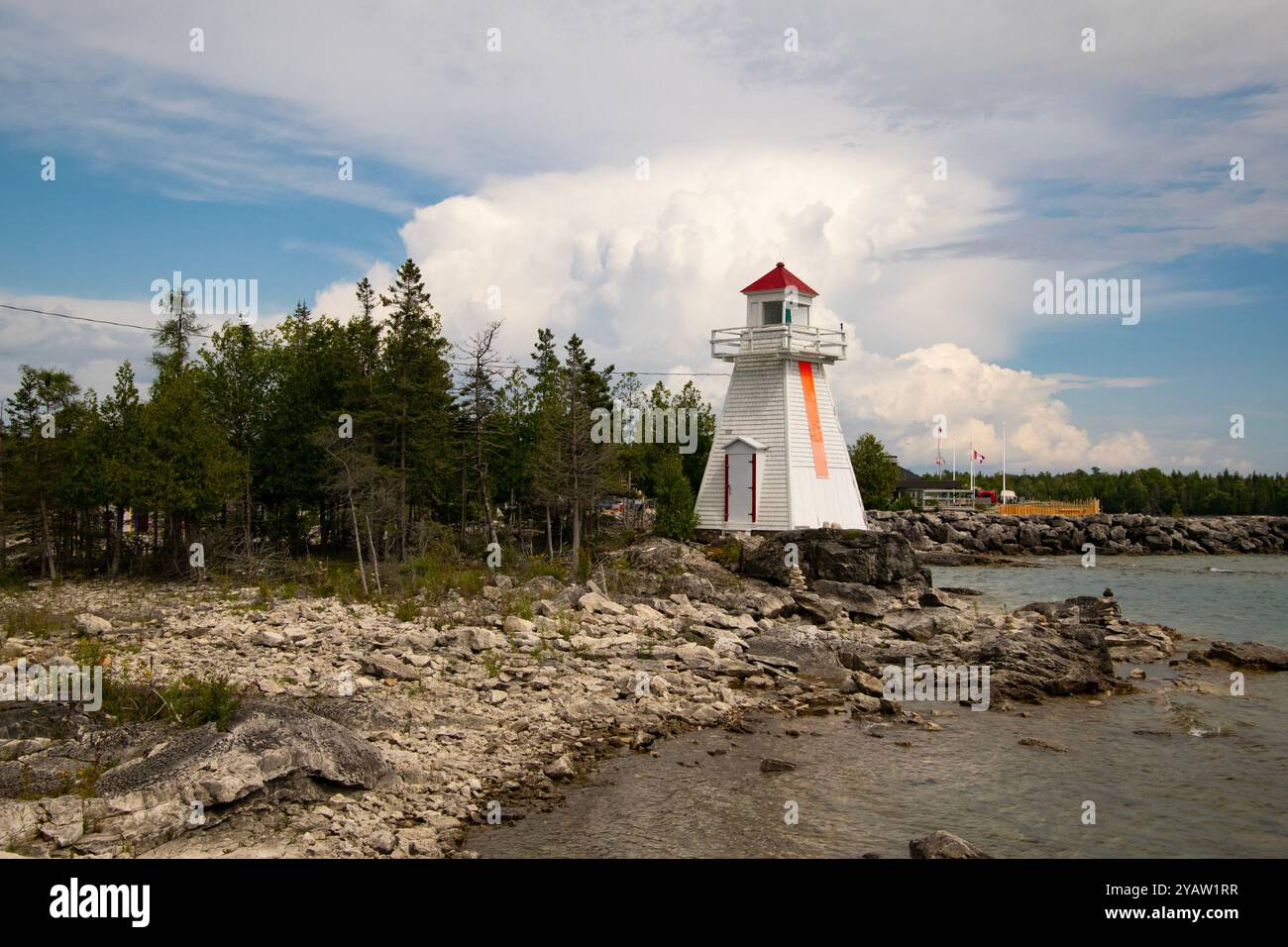 The lighthouse at South Baymouth, Manitoulin Island Stock Photo - Alamy