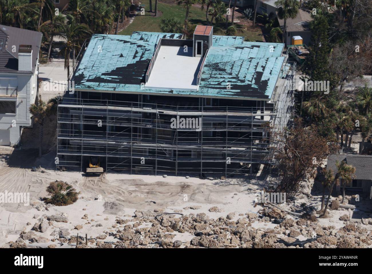 Venice, FL, USA. 15th Oct, 2024. Aerial view of the aftermath in Venice ...