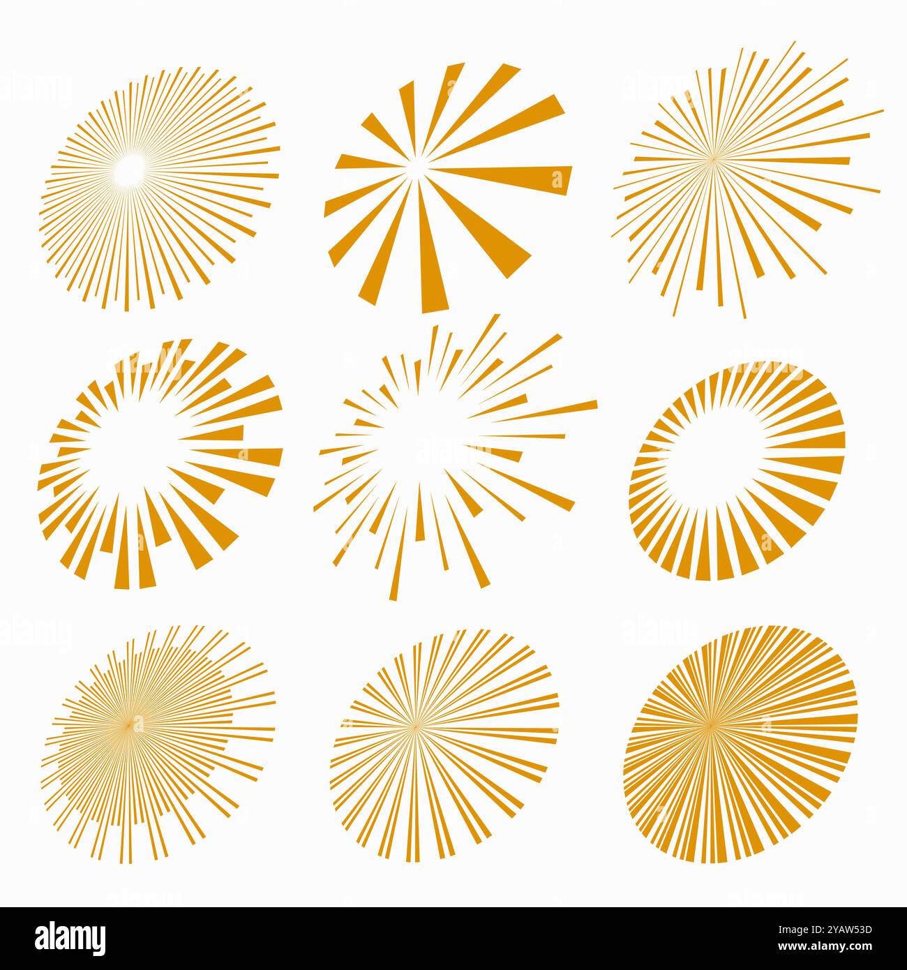 Collection sunburst sign silhouette Cut Out Stock Images & Pictures - Alamy