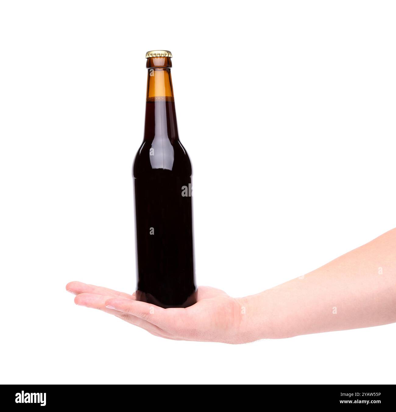 Hand holding beer bottle Cut Out Stock Images & Pictures - Alamy