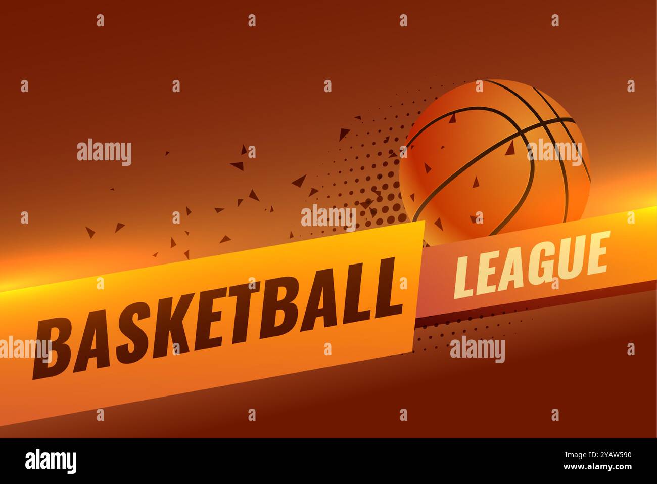 eye catching indoor game basketball background with shiny light effect ...