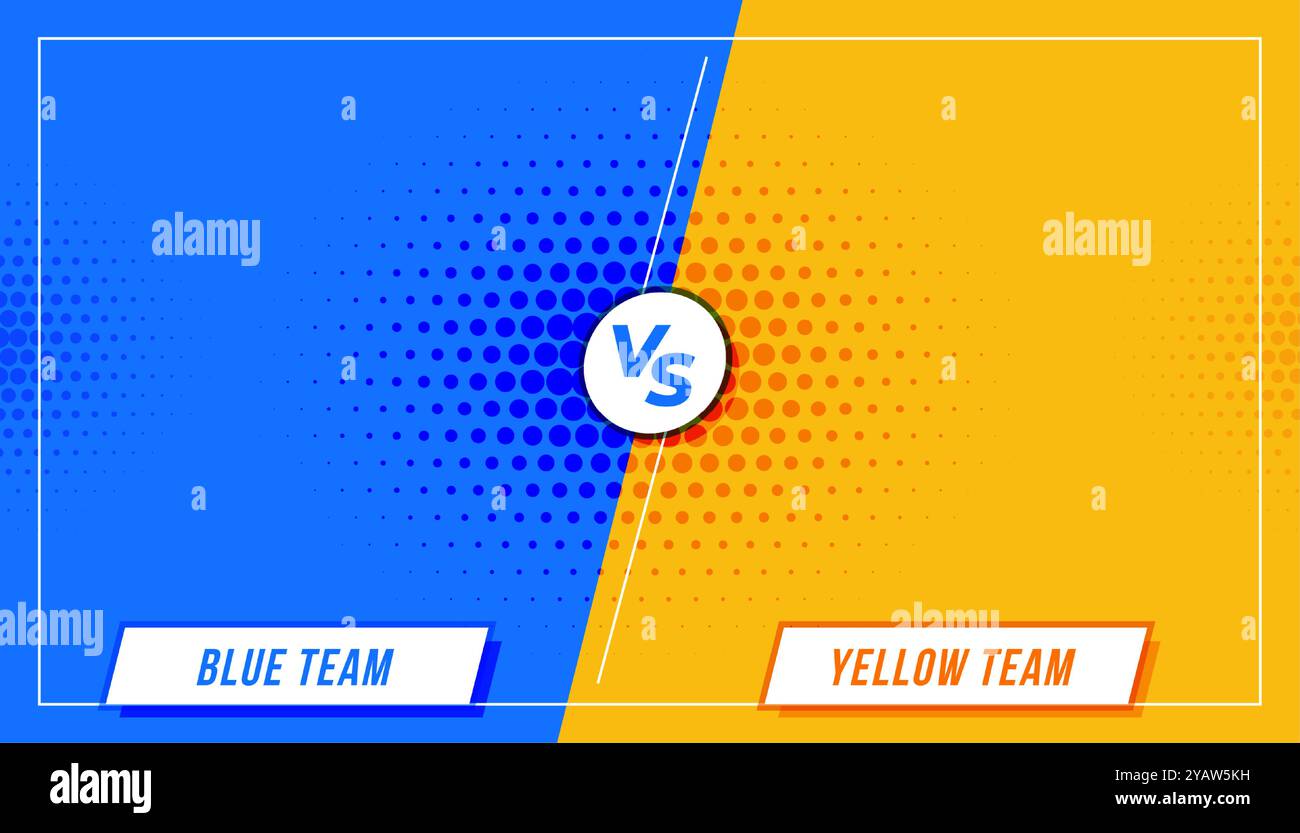 halftone style versus vs comparison poster for gamers and esports ...