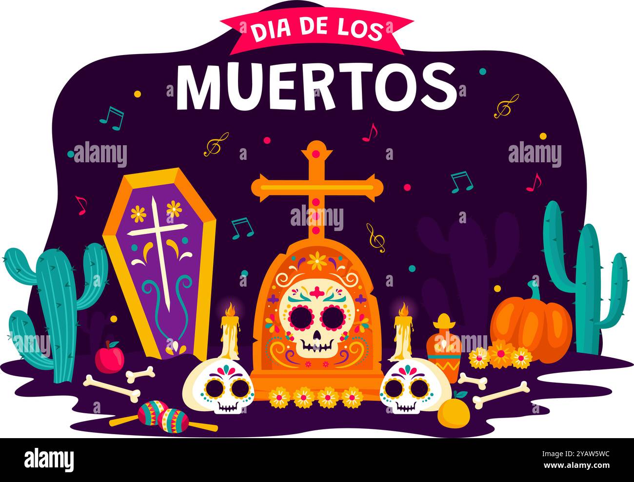 Dia de Los Muertos Translation Day of the Dead, featuring Illustration ...
