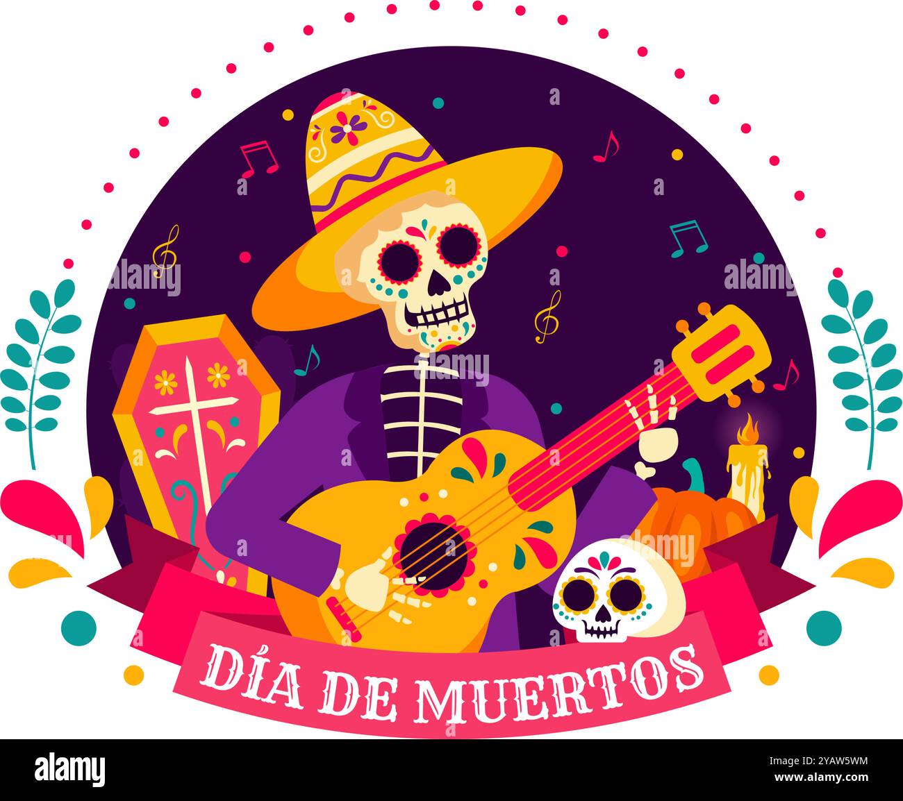 Dia de Los Muertos Translation Day of the Dead, featuring Illustration ...