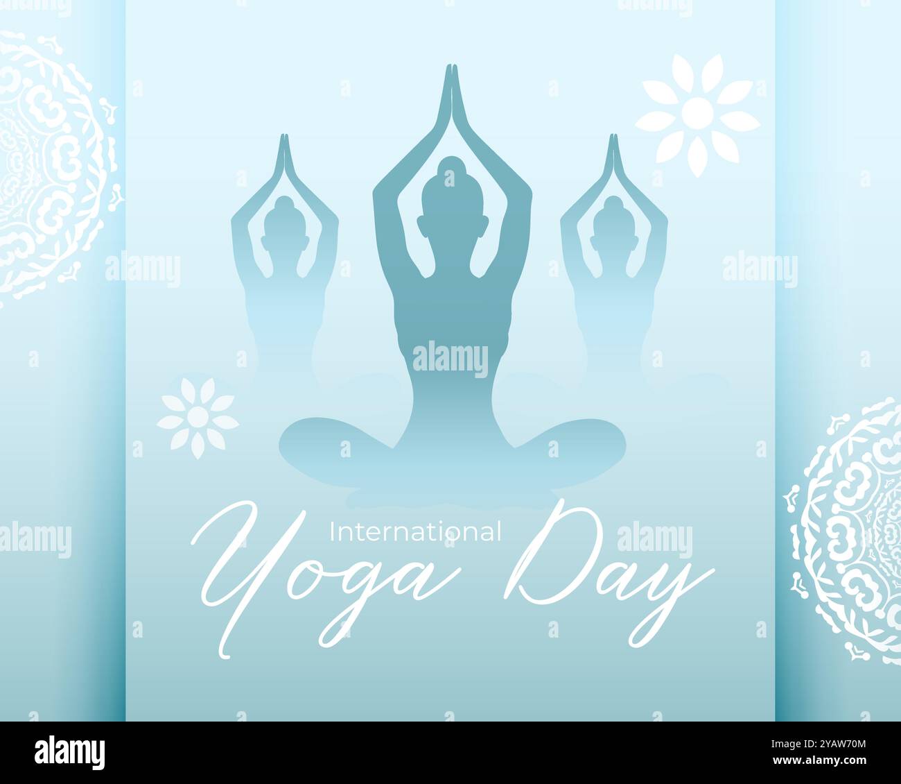 elegant international yoga day poster for spiritual peace vector Stock ...