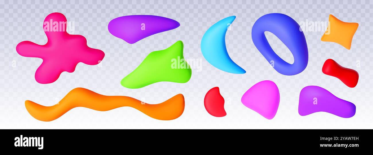 Plasticine shapes Stock Vector Images - Alamy