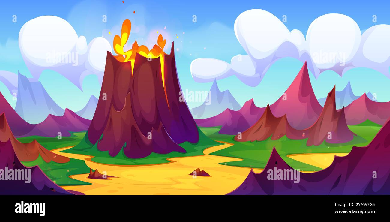 Volcanic eruption clipart hi-res stock photography and images - Alamy