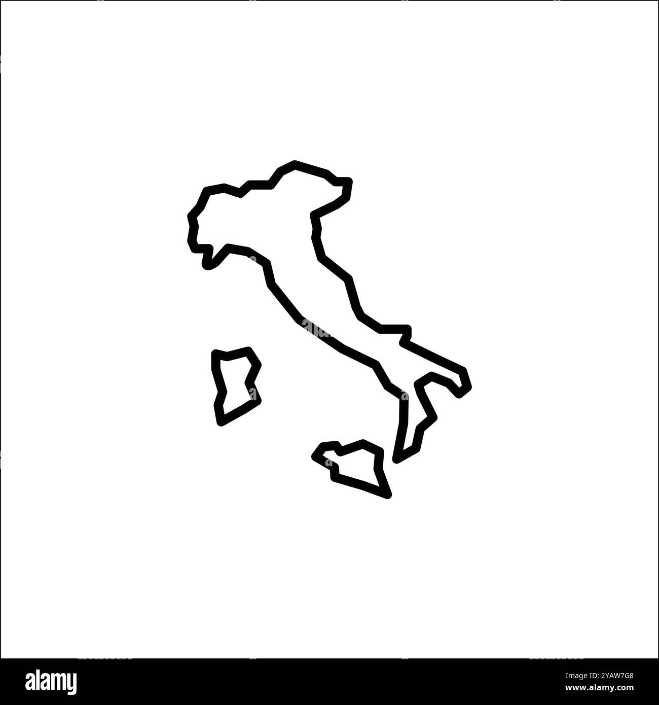 Geographic map italy Black and White Stock Photos & Images - Alamy