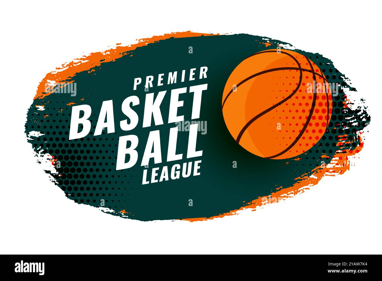 stylish basketball premier league background with grungy effect vector ...