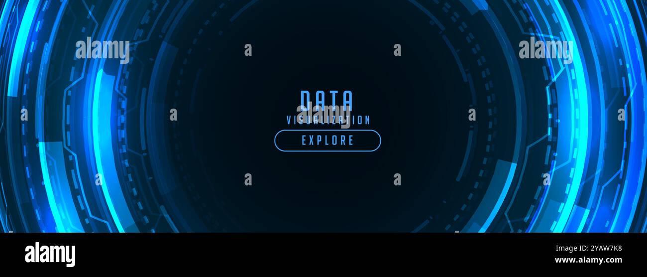 glowing cyber research digital visualization wallpaper design vector ...