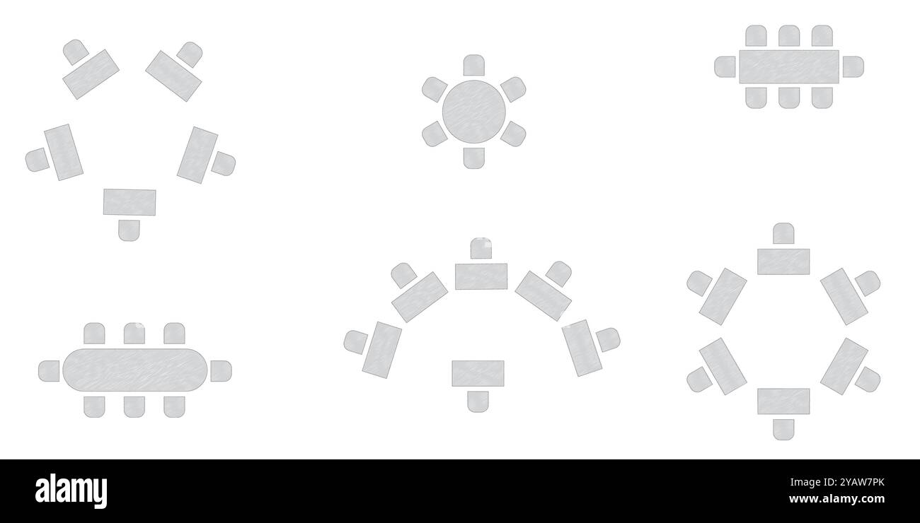 Classroom seating arrangement Stock Vector Images - Alamy