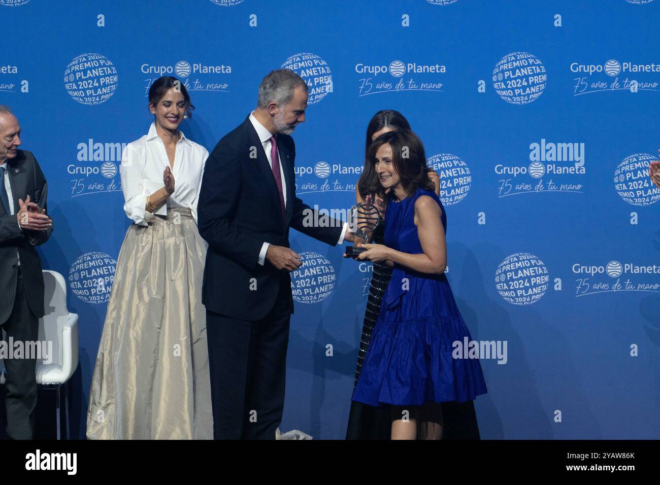 Press conference with the winner and finalist of the Planeta Prize ...
